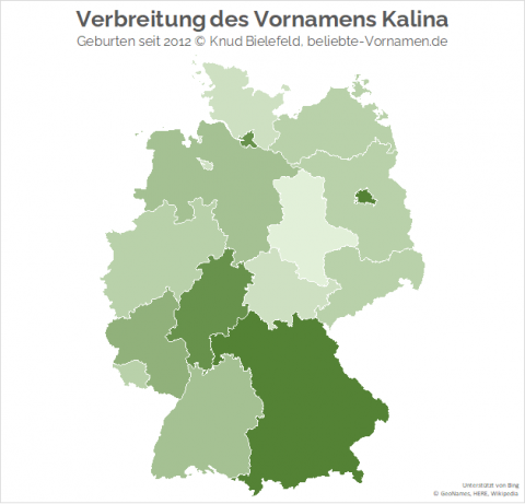 Vorname Kalina * Statistik, Herkunft und Bedeutung